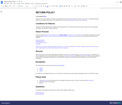 How to Write a Return Policy: The Ultimate Guide - ReturnGO